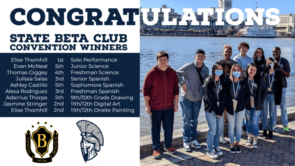 State Beta Club Convention Winners – West Hall High School